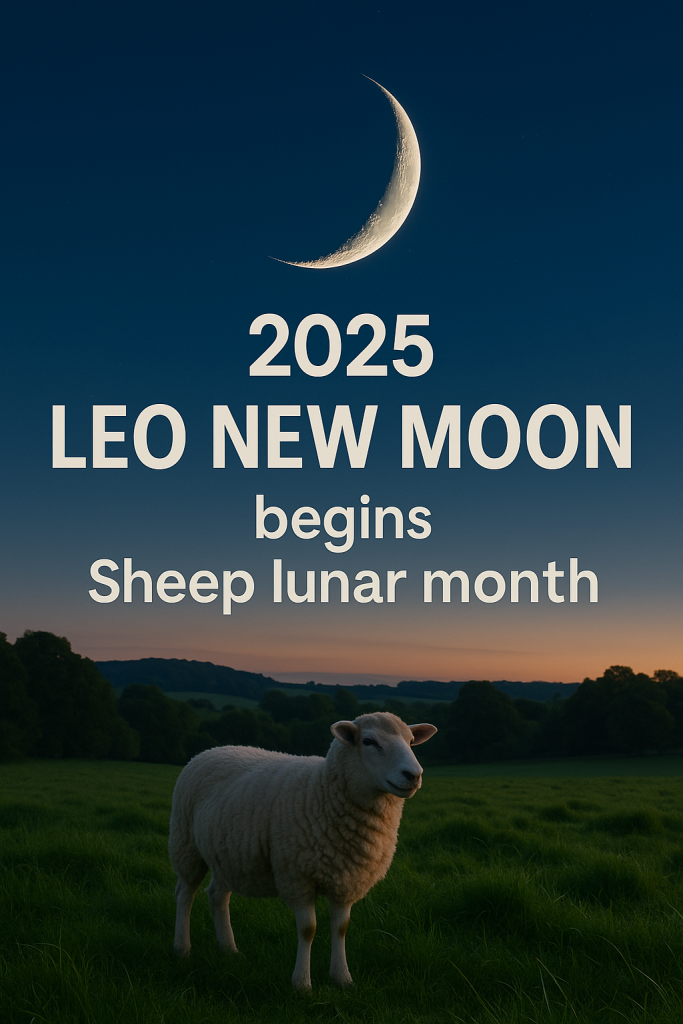 2025 Leo New Moon begins Sheep Lunar Month - Susan Levitt