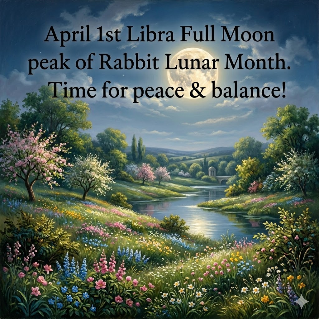 2026 Libra Full Moon peak of Rabbit Lunar Month - Susan Levitt